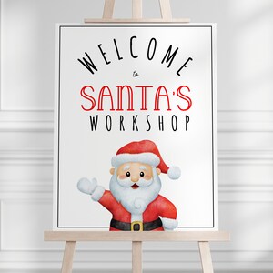 Editable Santa Christmas Party Food Tent Cards, Place Card, Holiday ...