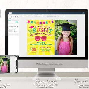 Preschool Graduation Invitation - Girl Kindergarten Graduation - Future ...