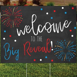 Gender Reveal Party Fireworks Yard Sign Fireworks Gender - Etsy
