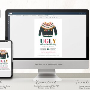 Ugly Christmas Sweater Invitation - Ugly Sweater Christmas Party ...