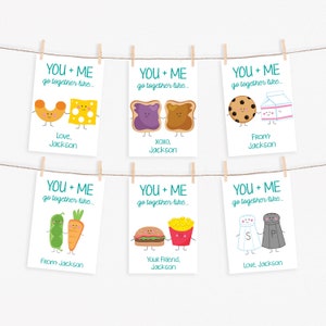 Valentine Cards for Class Kids PRINTABLE Perfect Pair Milk Cookies ...