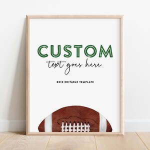 Football Party Tent Cards, Football Birthday Food Labels, First Down ...