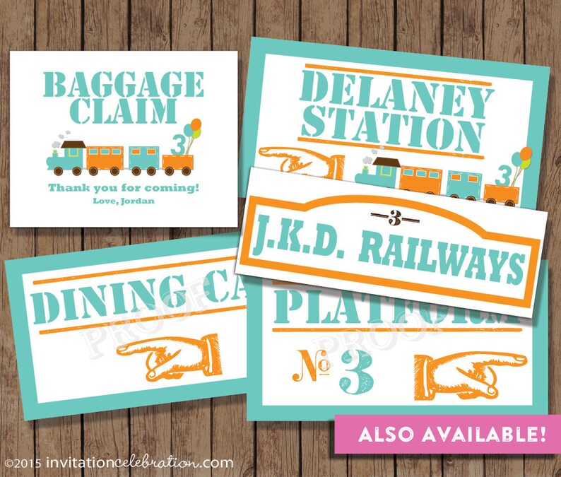 Train Party Backdrop - Birthday Train Poster - Personalized - Choo Choo ...