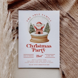 Editable Christmas Party Invitation - Family Christmas Party Evite ...