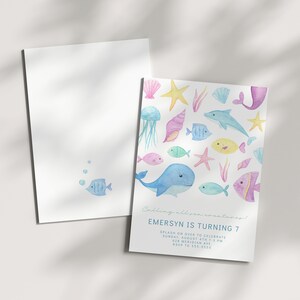 Sea Creatures Invitation - Under the Sea Birthday Party Invite ...