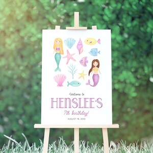 Under the Sea Welcome Sign - Mermaid Party Sign - First Birthday ...