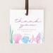 Oneder the Sea Favor Tag Under the Sea Goodie Bag Fintastic, Seashell ...