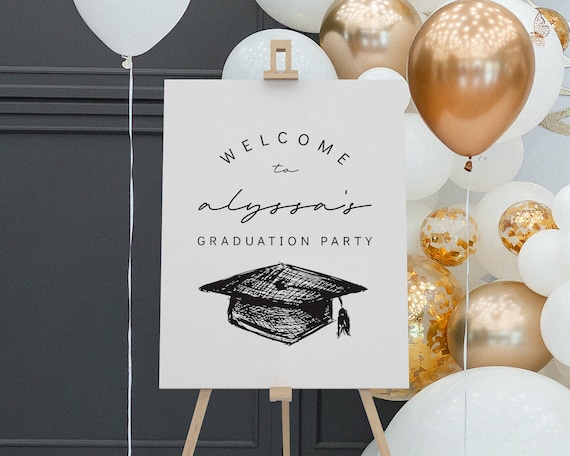 Graduation Welcome Sign, Grad Party Sign, Class of 2023, Entrance Sign ...