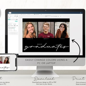 Joint Graduation Party Invitation - Three Person Grad Party Invite ...