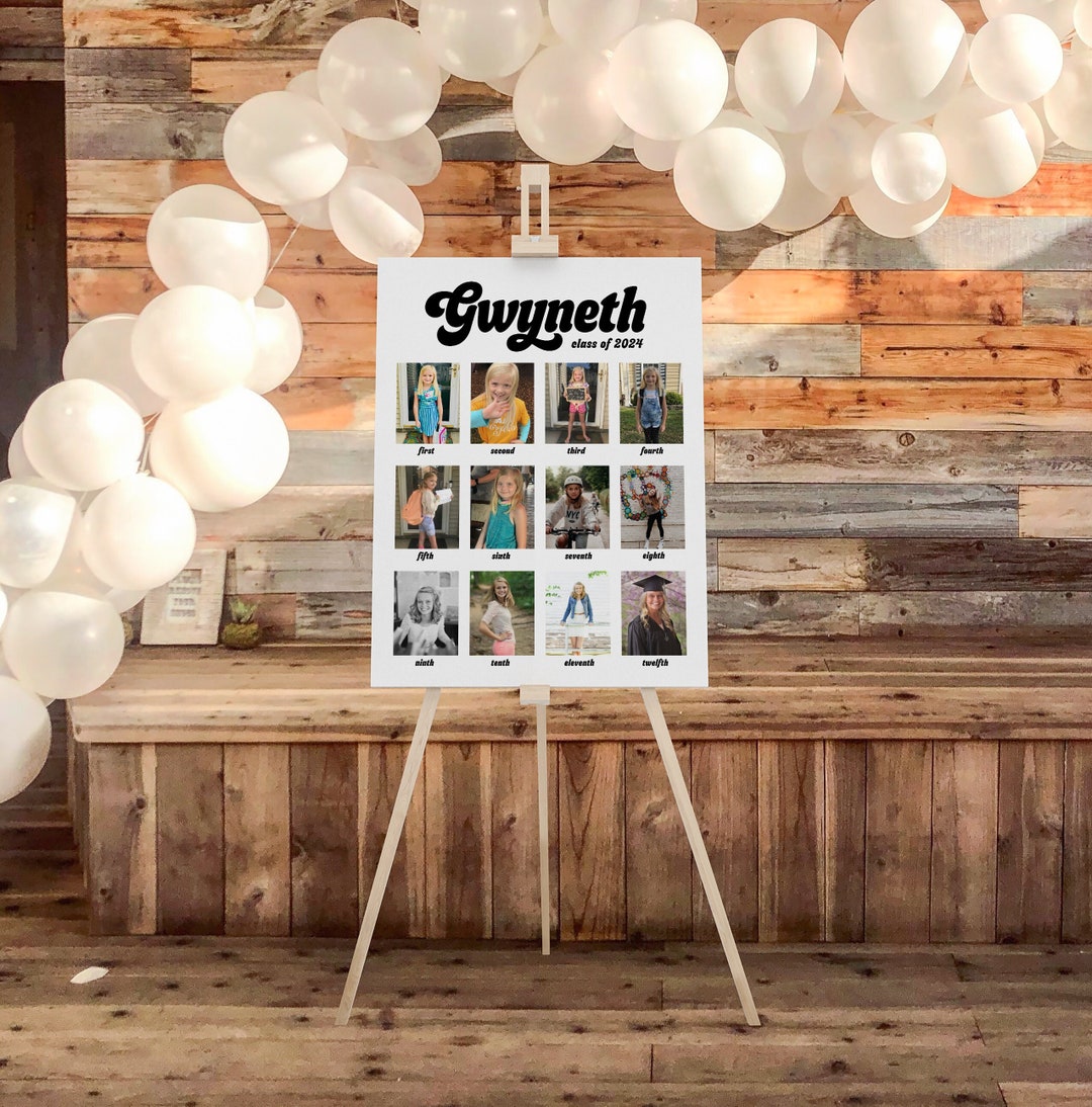 Graduation Photo Template, Grades 1-12 School Pictures, Photo Collage ...