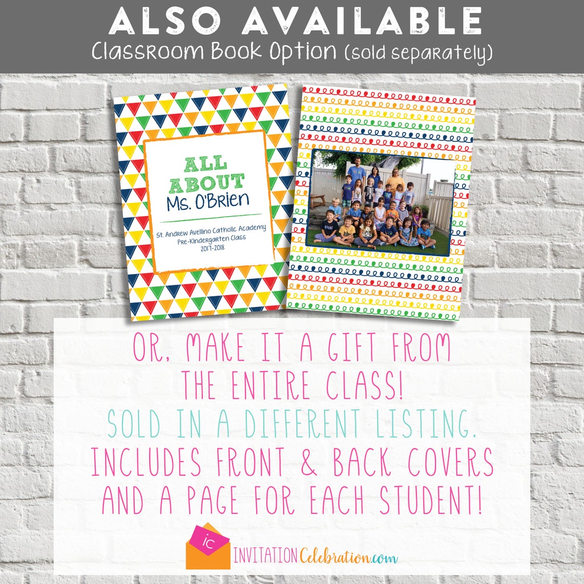 Teacher Appreciation Book All About My Teacher Preschool | Etsy