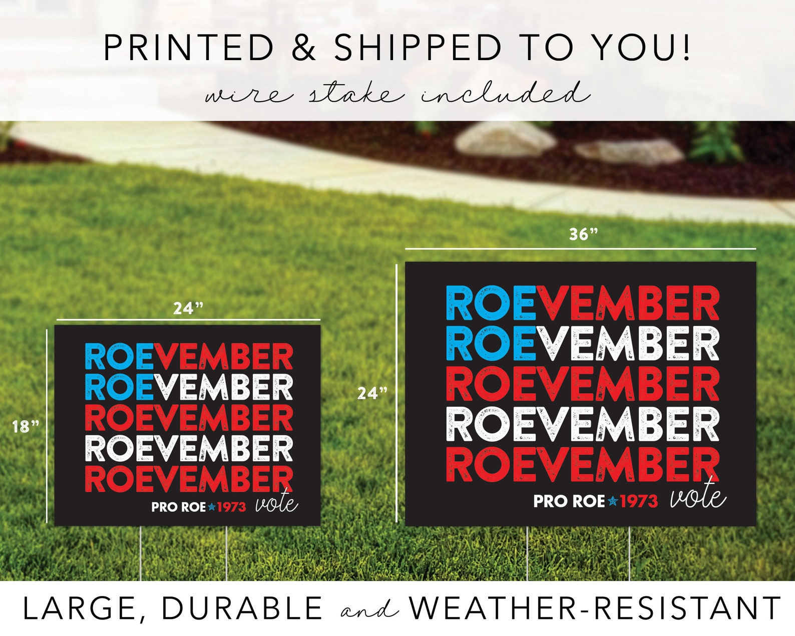 Roevember Yard Sign, Vote November Election, Pro Roe, Women's Rights ...