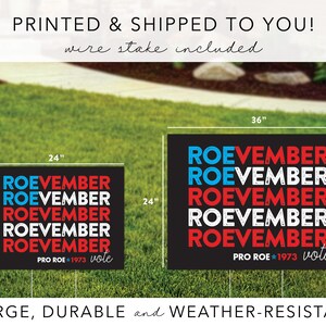 Roevember Yard Sign, Vote November Election, Pro Roe, Women's Rights ...