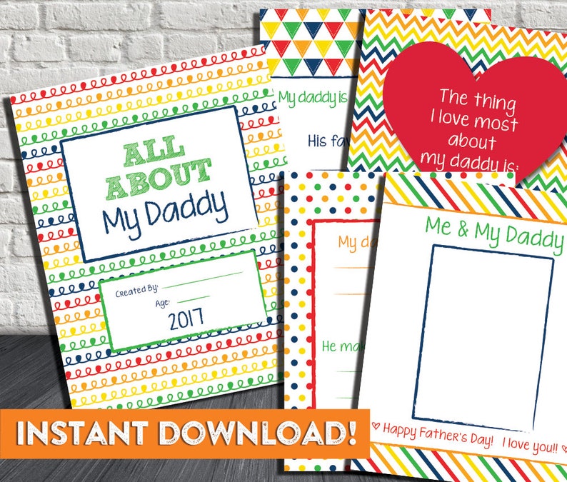 Father's Day Gift From Kids All About My Daddy Book | Etsy