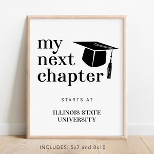 Next Chapter Graduation Party Sign, Personalized Graduation Party Sign ...