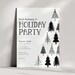 Black and White Christmas Party Food Tent Cards, Place Card, Holiday ...