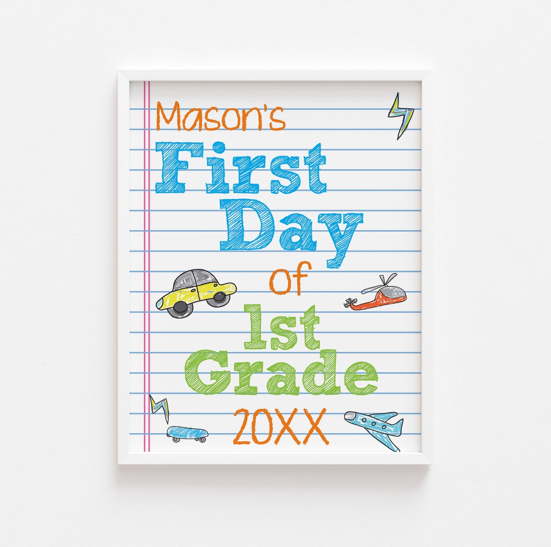 First Day of School Sign Printable - Back to School Sign - Editable ...
