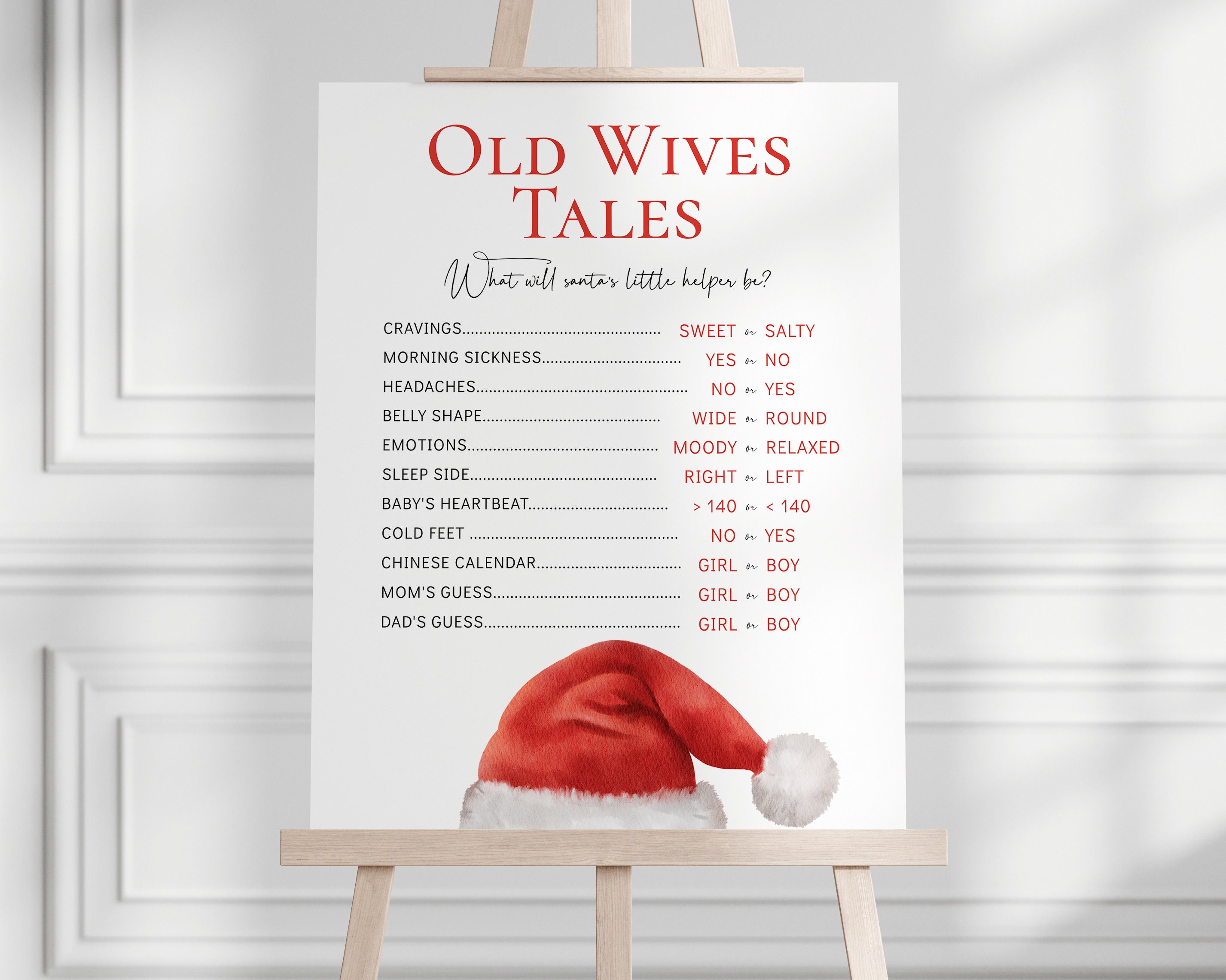 Editable Christmas Party Sign - Modern Holiday Party Custom Text Sign ...