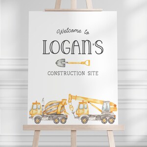 Construction Party Signs - Set of 6 - Favor Table Sign, Food Table Sign ...