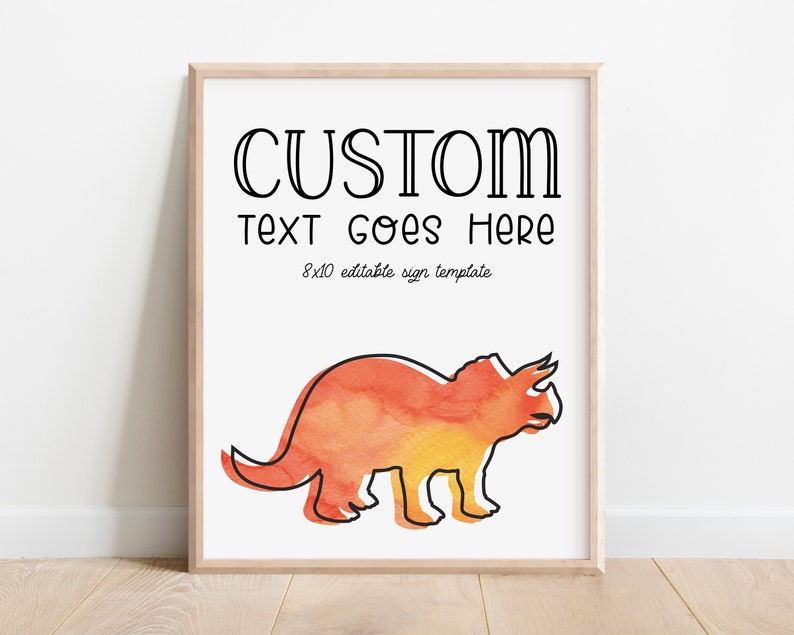 Editable Dinosaur Birthday Signs - Dinosaur Party Sign - Set of 4 ...