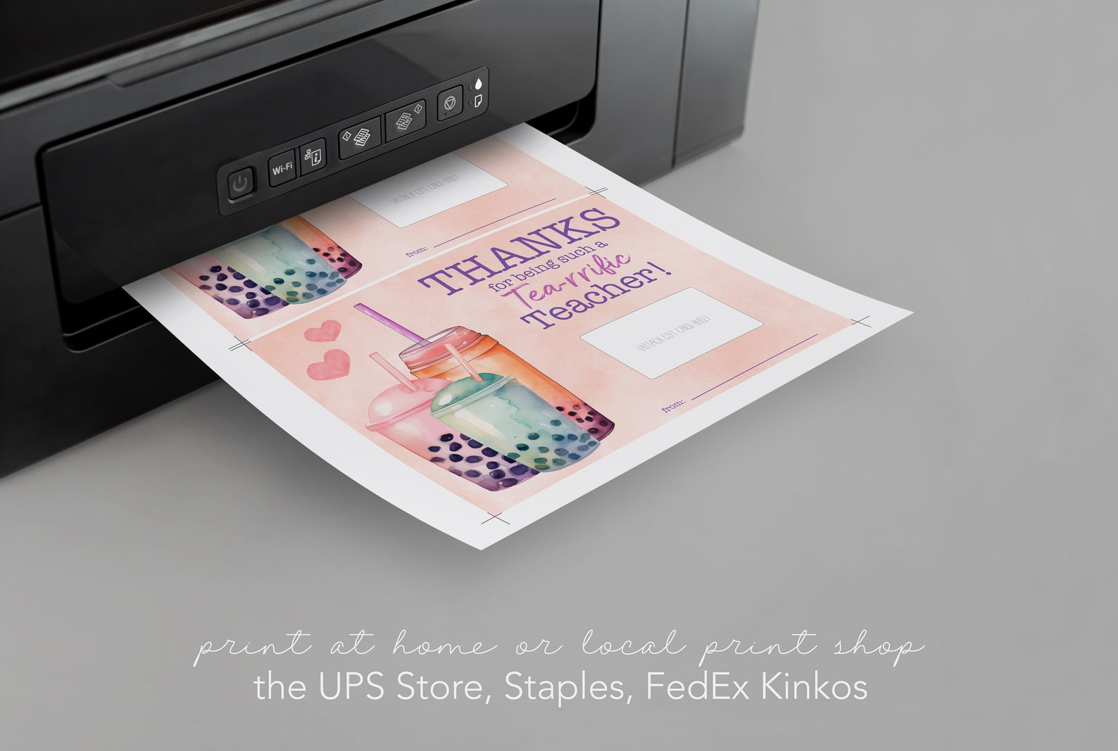 Teacher Appreciation Boba Tea Gift Card Holder Bubble Tea - Etsy