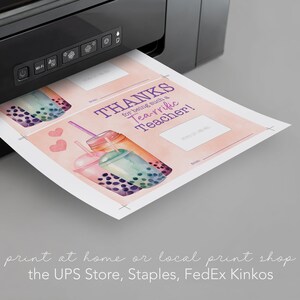 Teacher Appreciation - Boba Tea Gift Card Holder - Bubble Tea - Thank ...