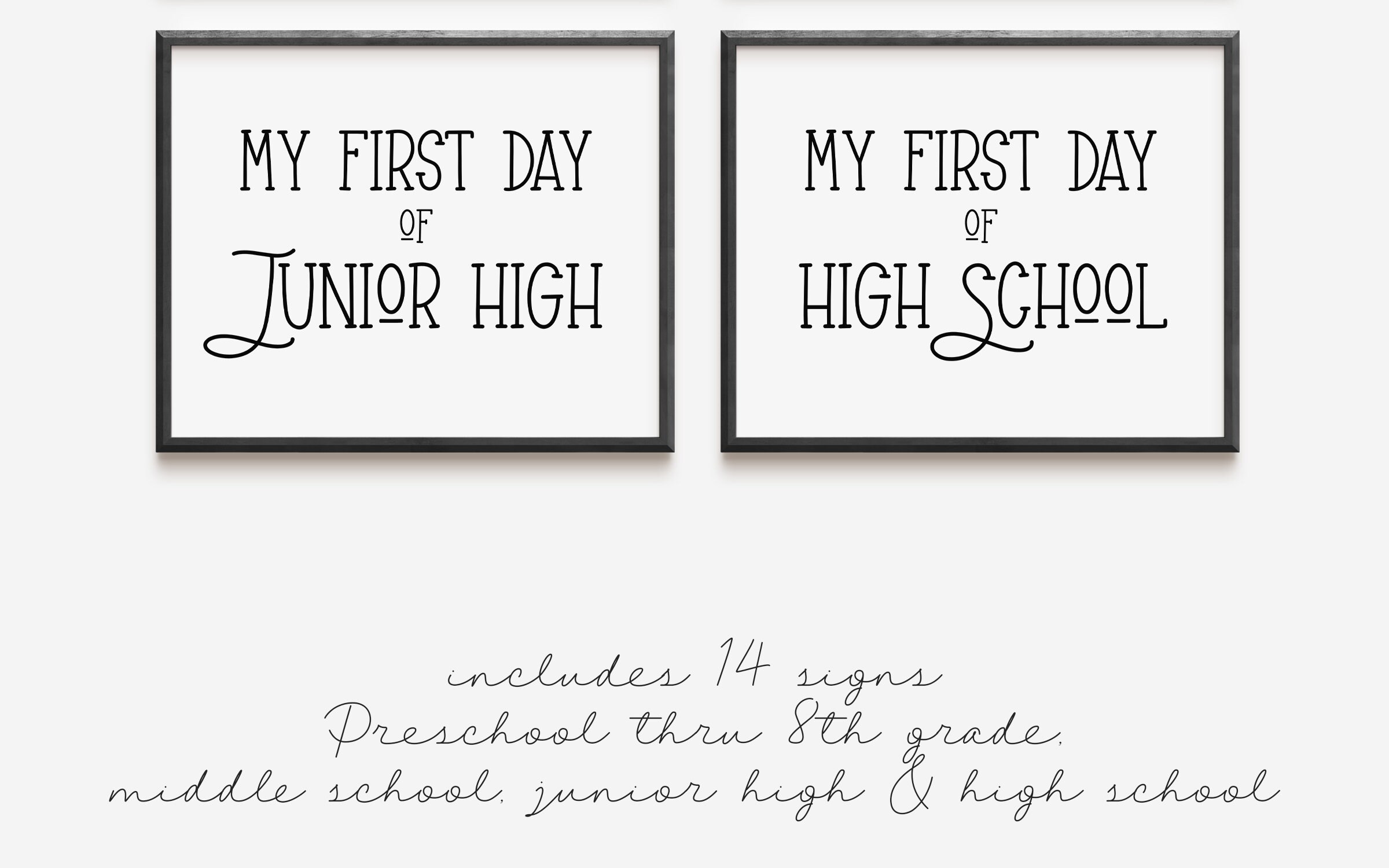 My First Day of School Sign - Middle School, Junior High - Printable ...