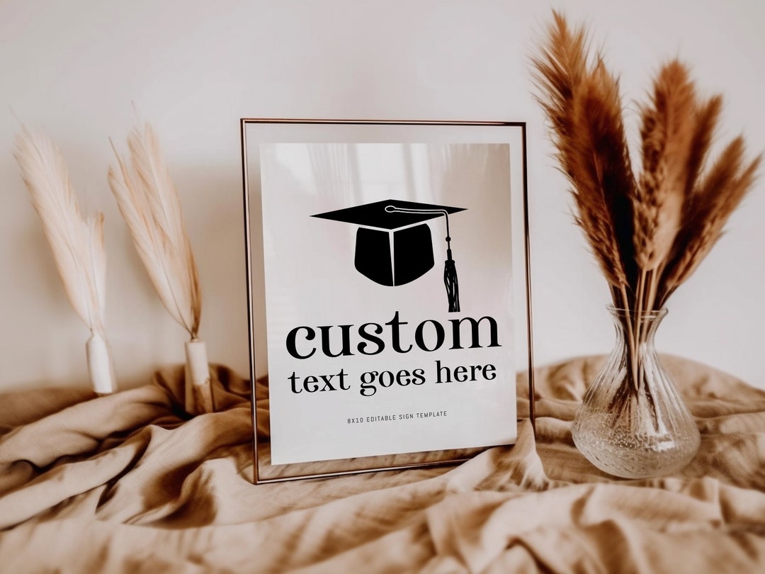 Editable Graduation Party Sign, Personalized Graduation Sign, Custom ...