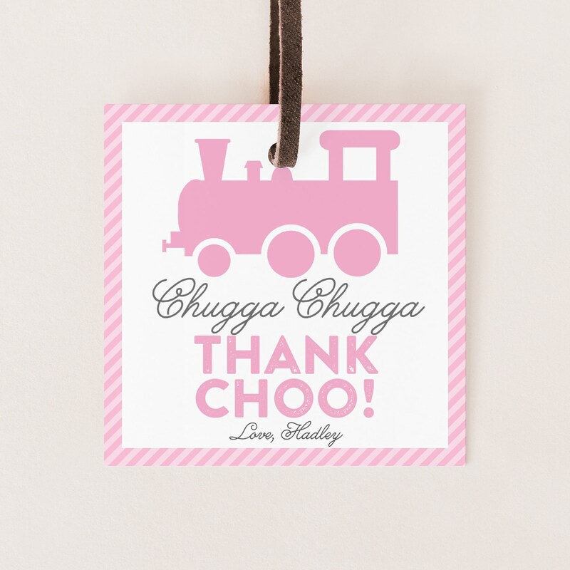 Train Thank You Tags - Etsy