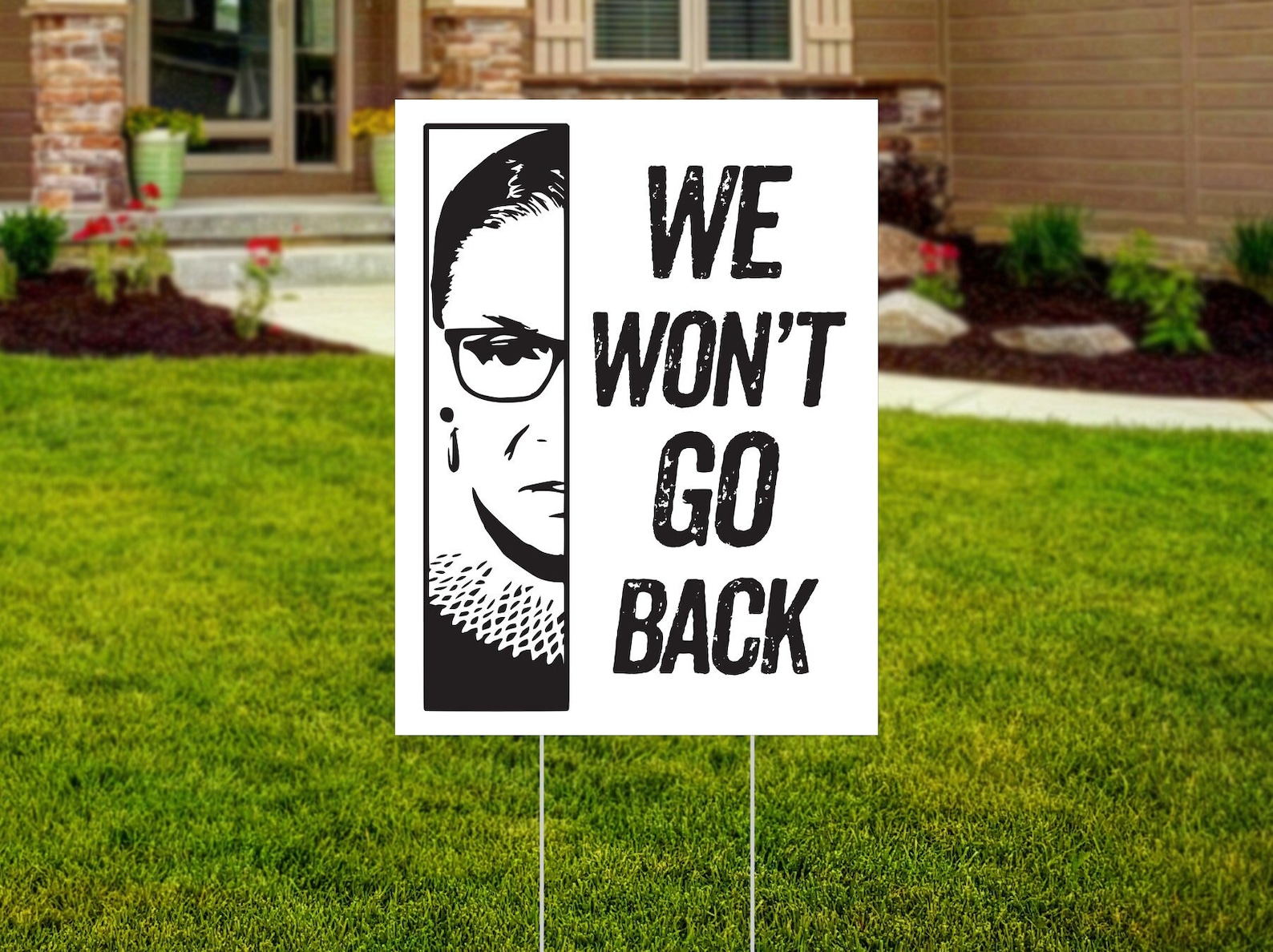 RBG Yard Sign We Won't Go Back Pro Roe Women's - Etsy