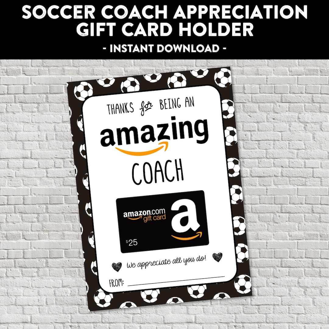 Soccer Coach Gift - Amazon Gift Card Holder - Coach Appreciation Gift ...