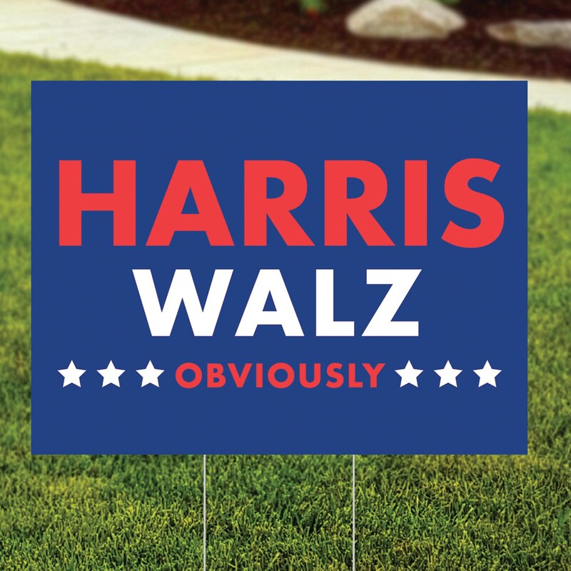 Harris Walz Obviously Yard Sign - Etsy