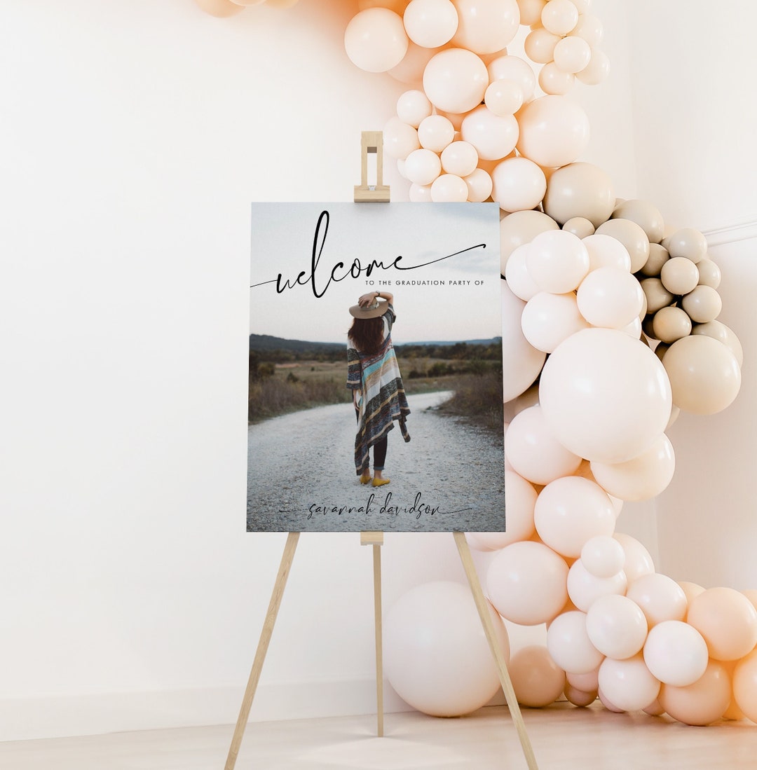 Birthday Party Welcome Sign, Grad Party Sign, Retirement Welcome Sign ...