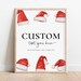 Holiday Place Cards, Santa Hat Food Tent Cards, Santa Baby Shower ...