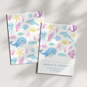 Sea Creatures Invitation - Under the Sea Birthday Party Invite ...