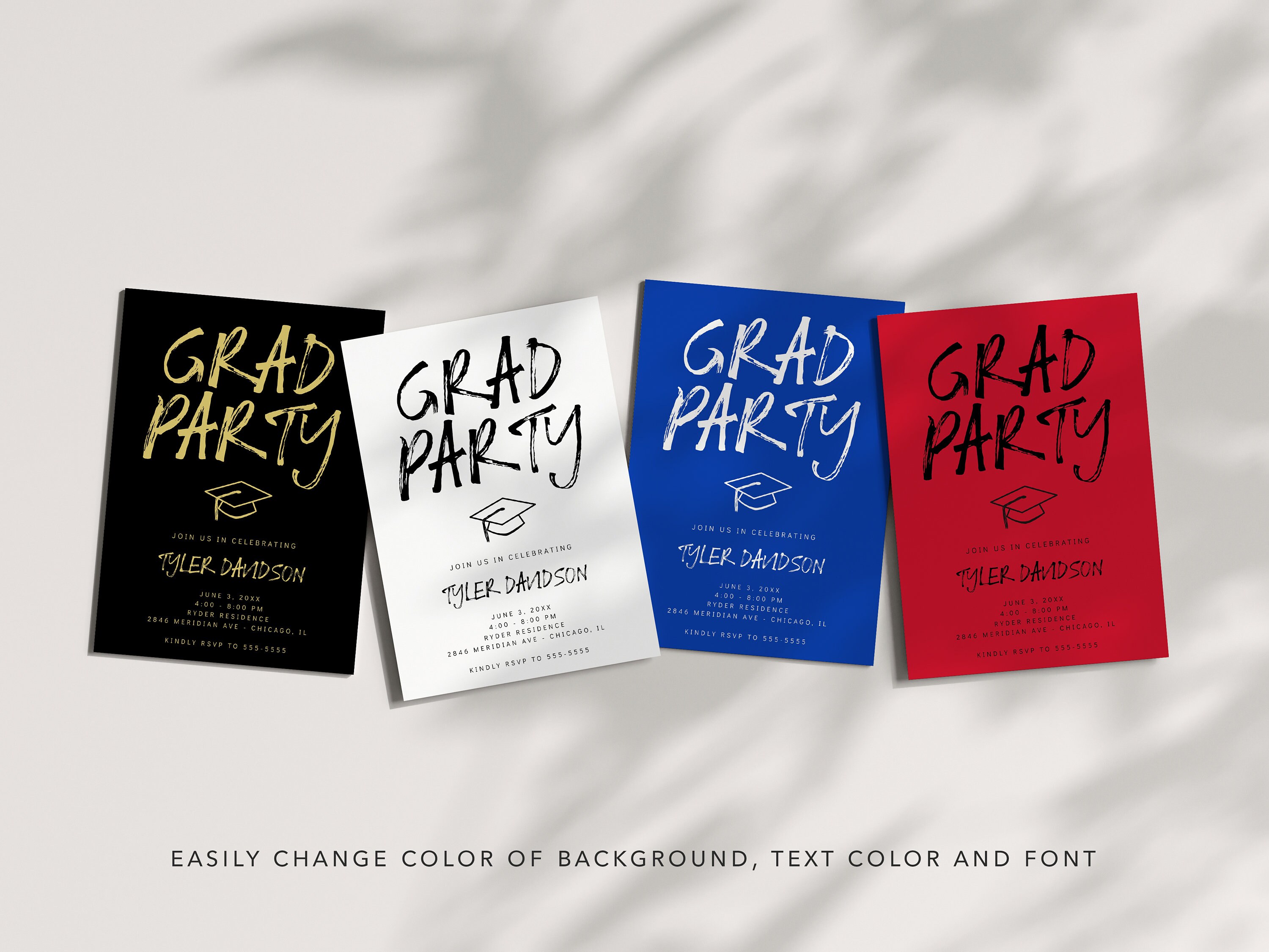 Editable Graduation Party Invitation - Digital Invitation - Grad Party ...