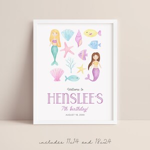 Under the Sea Welcome Sign - Mermaid Party Sign - First Birthday ...