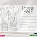Kids Birthday Thank You Card Coloring Printable Fillable Fill in Blanks ...