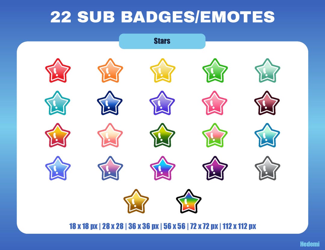 Star Sub Badges/emotes - Etsy