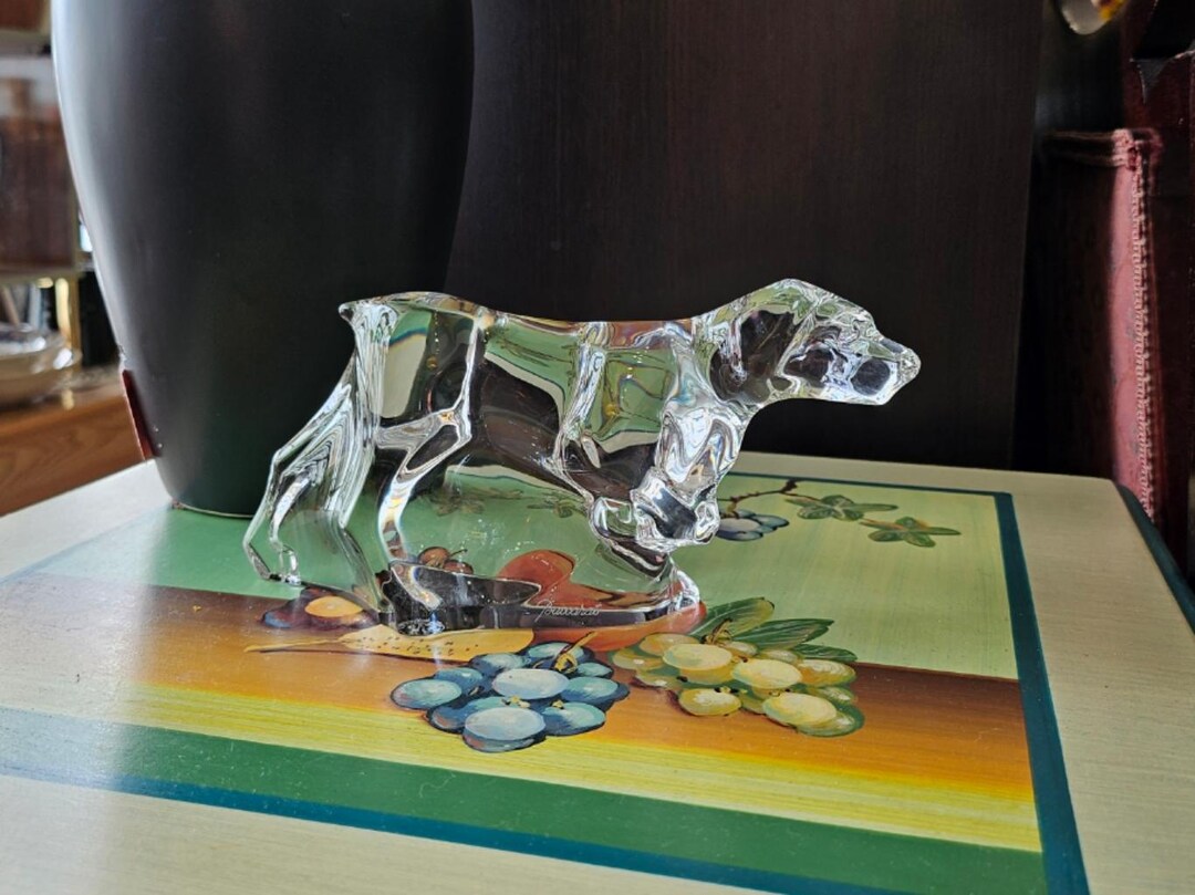 Baccarat Crystal Dog Figurine Collectible Dog Figurine Art Deco Style ...