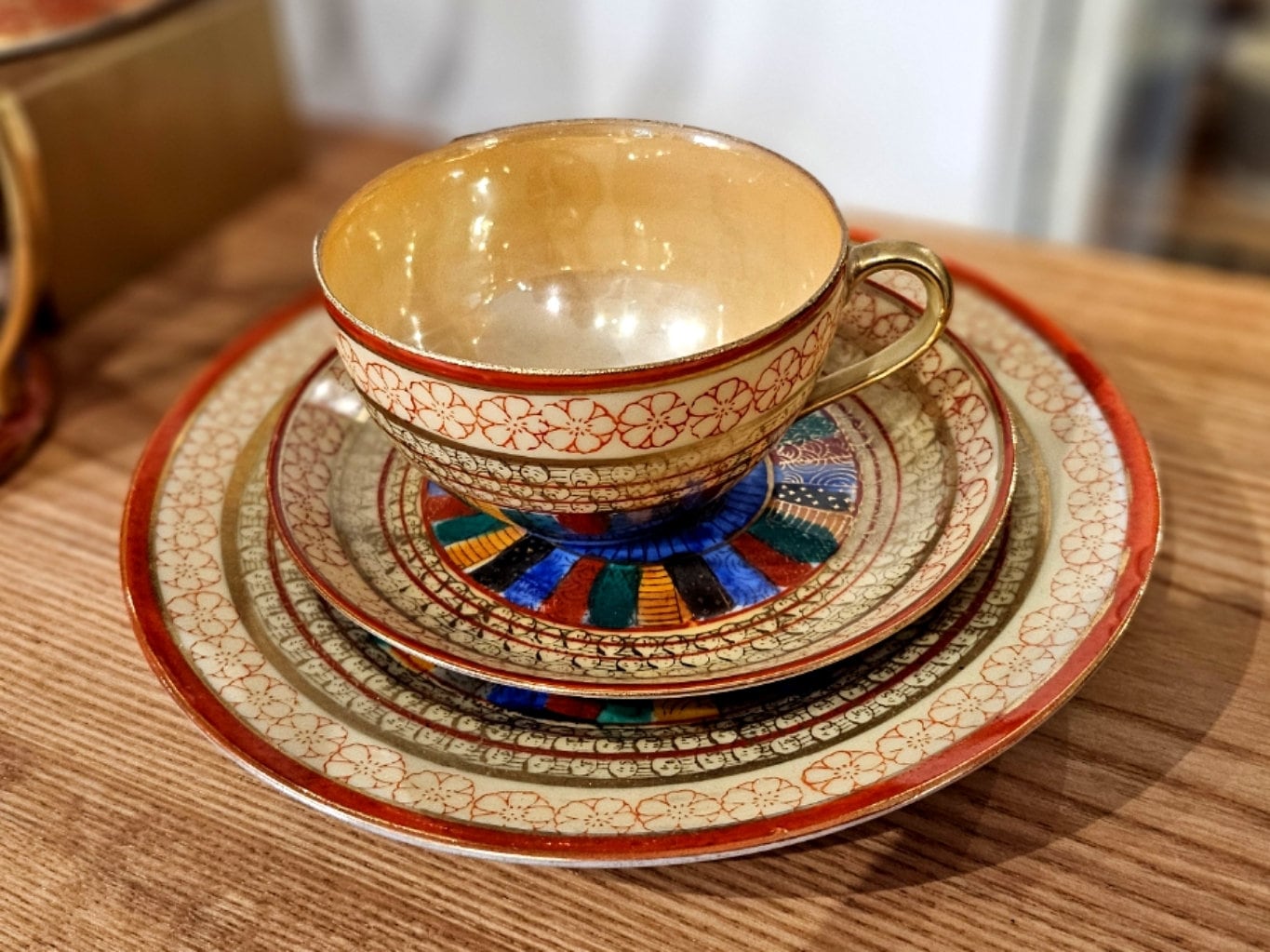 Vintage Porcelain Tea Set Made in Japan "thousand Faces" Art Deco Style ...