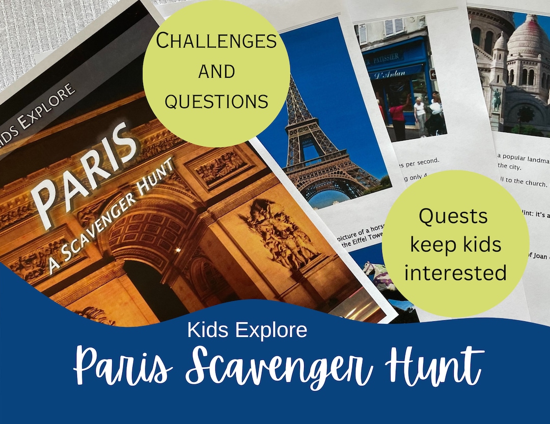 Kids Explore Paris, Scavenger Hunt, France, Kids Activity, Printable ...