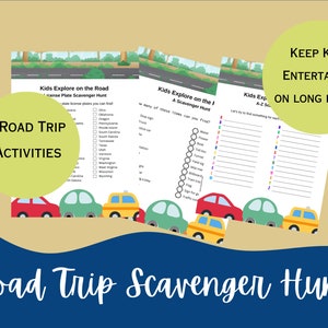 Road Trip Scavenger Hunt, Kids Explore, Printable, Road Trip Games ...