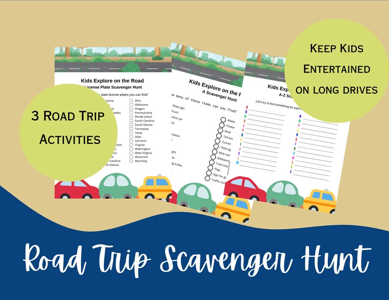Road Trip Scavenger Hunt, Kids Explore, Printable, Road Trip Games ...