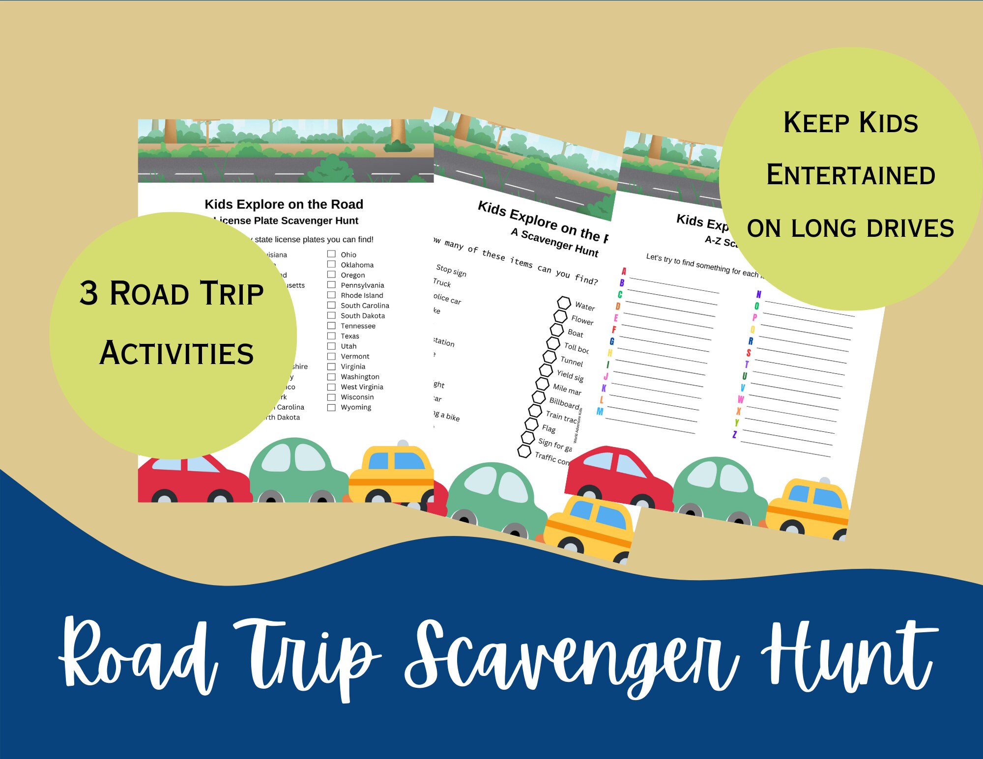 Road Trip Scavenger Hunt, Kids Explore, Printable, Road Trip Games ...