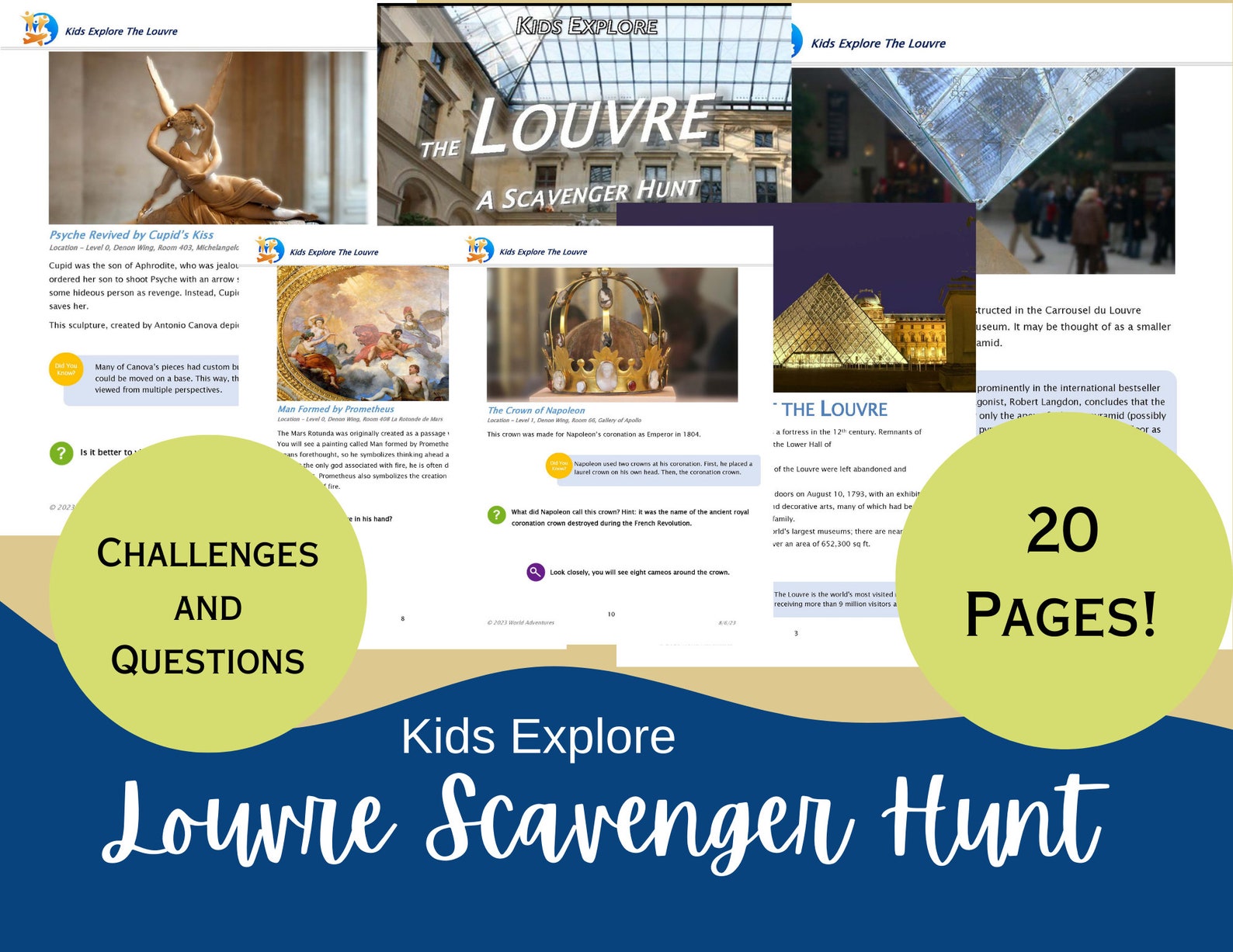Kids Explore, the Louvre , Scavenger Hunt, France, Printable ...