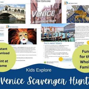 Venice Scavenger Hunt, Kids Explore Italy, Kids Travel Activity ...