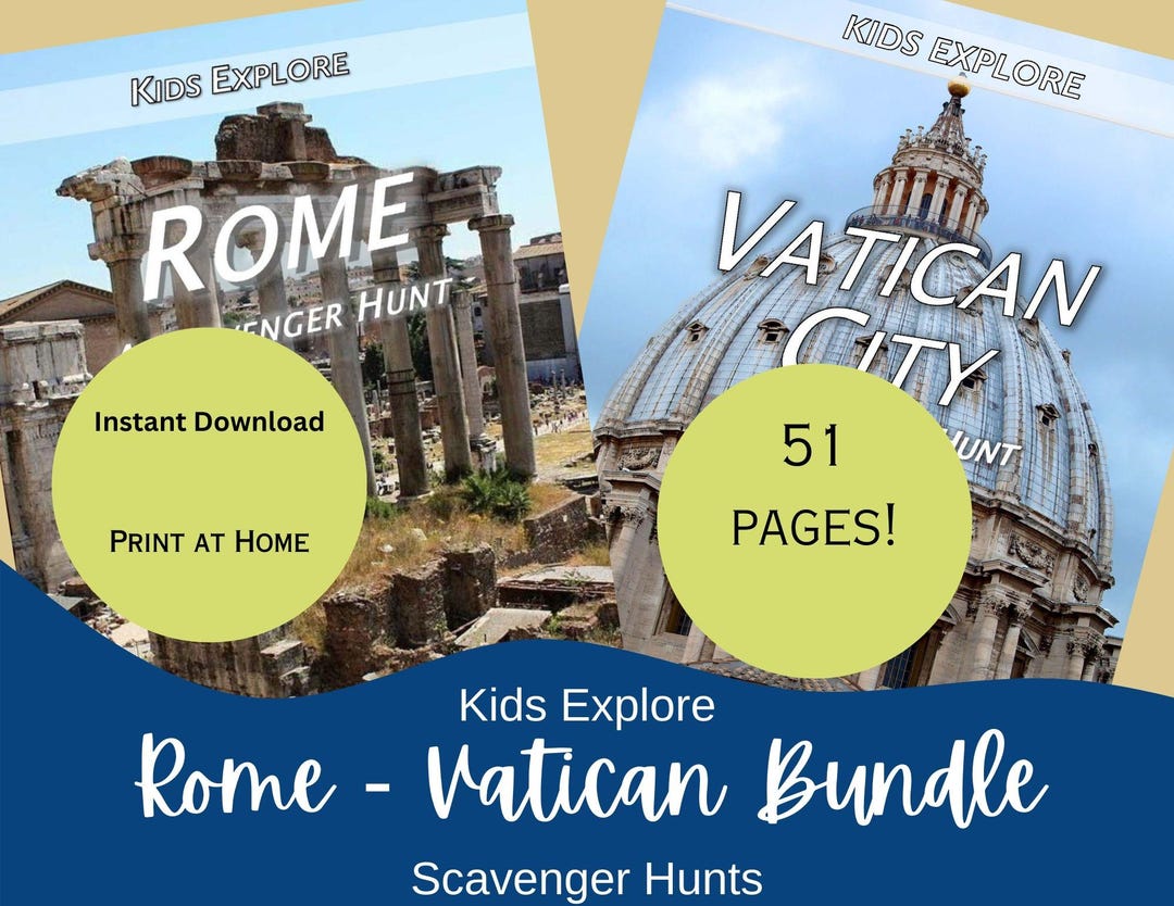 Rome/vatican Scavenger Hunt BUNDLE, Downloadable or Printable, Travel ...