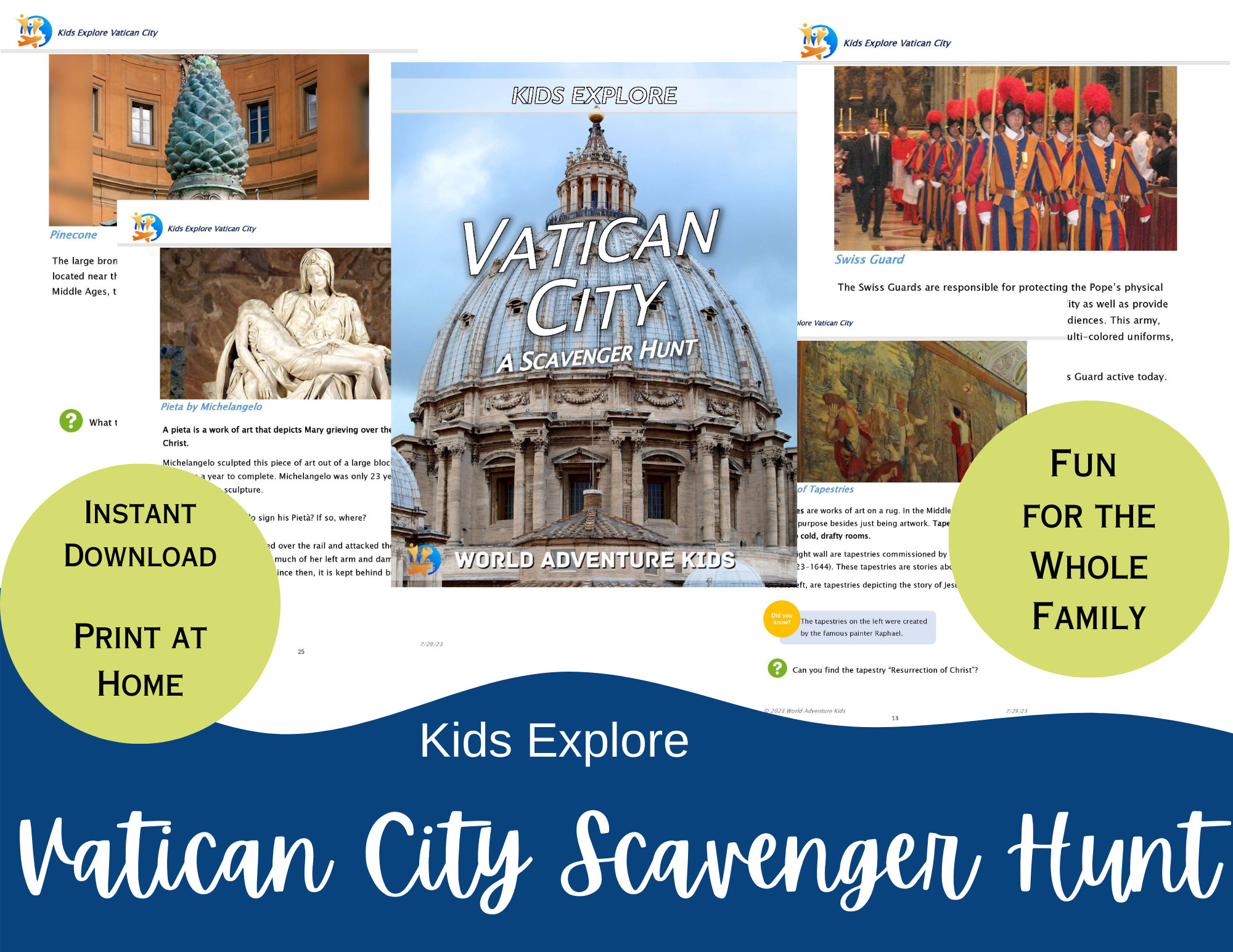 Vatican City Scavenger Hunt, Printable, Downloadable, Rome With Kids ...