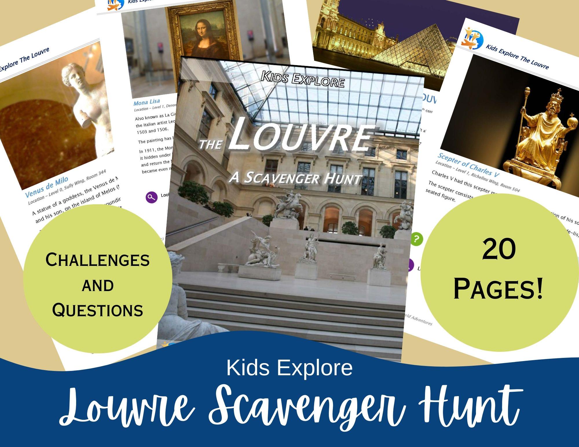 Louvre Scavenger Hunt, Kids Explore France, Printable, Downloadable ...